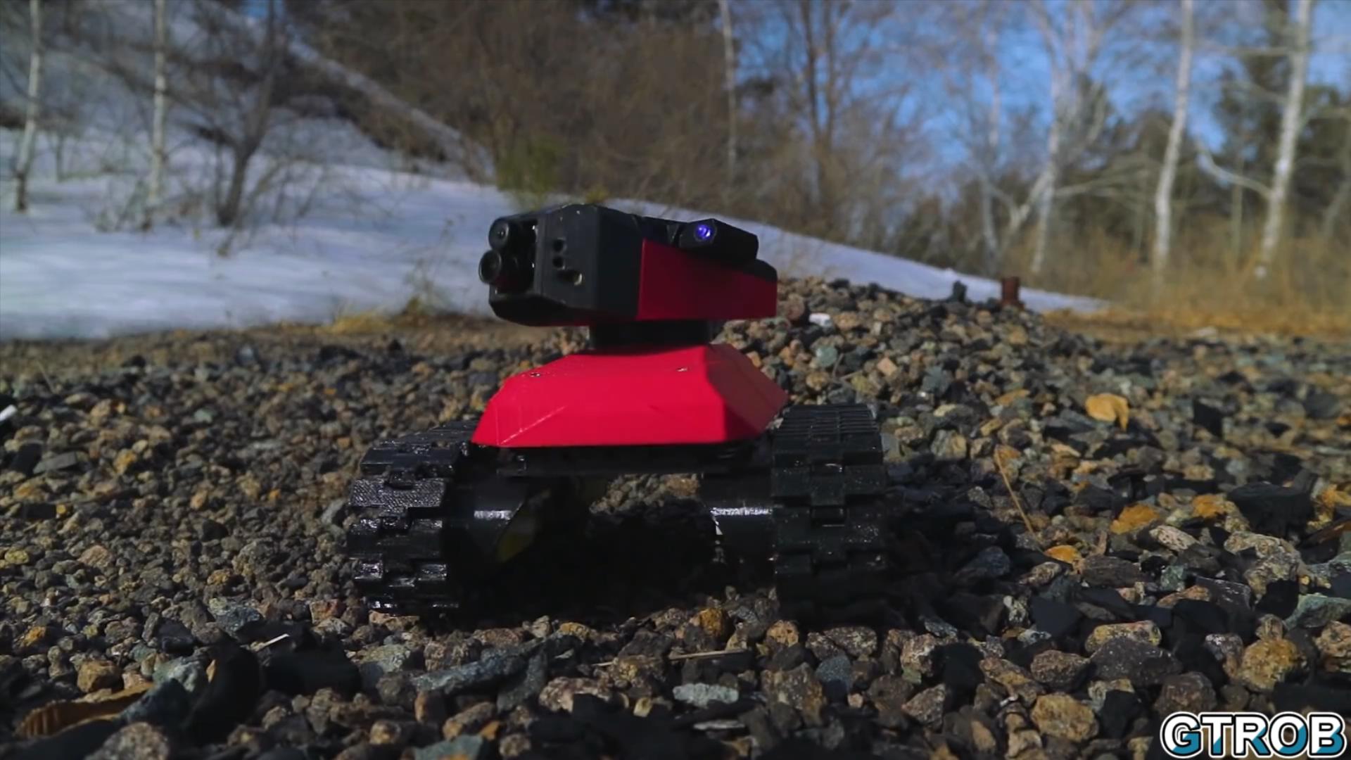 带炮塔的 FPV ProtoTank 坦克 – GTROB高天智能机器人